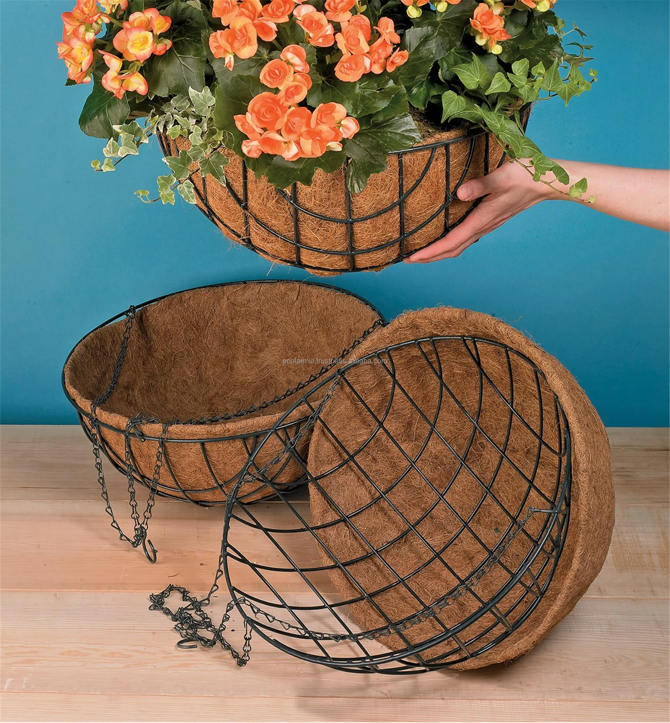 Natural Coconut Fiber Nest Liner Coco Coir Basket Compostable ...