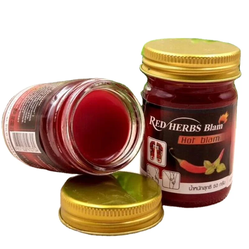 Red Colour Herbs Balm Massage Balm For Pain And Swell Relief Hot Balm ...