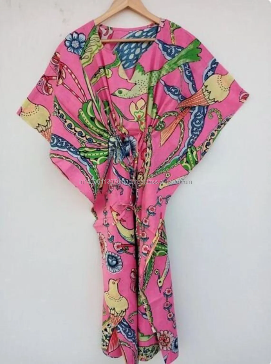 Cotton Kaftan Indian Floral Kaftan Long Kaftan Dress For To Be Moms ...