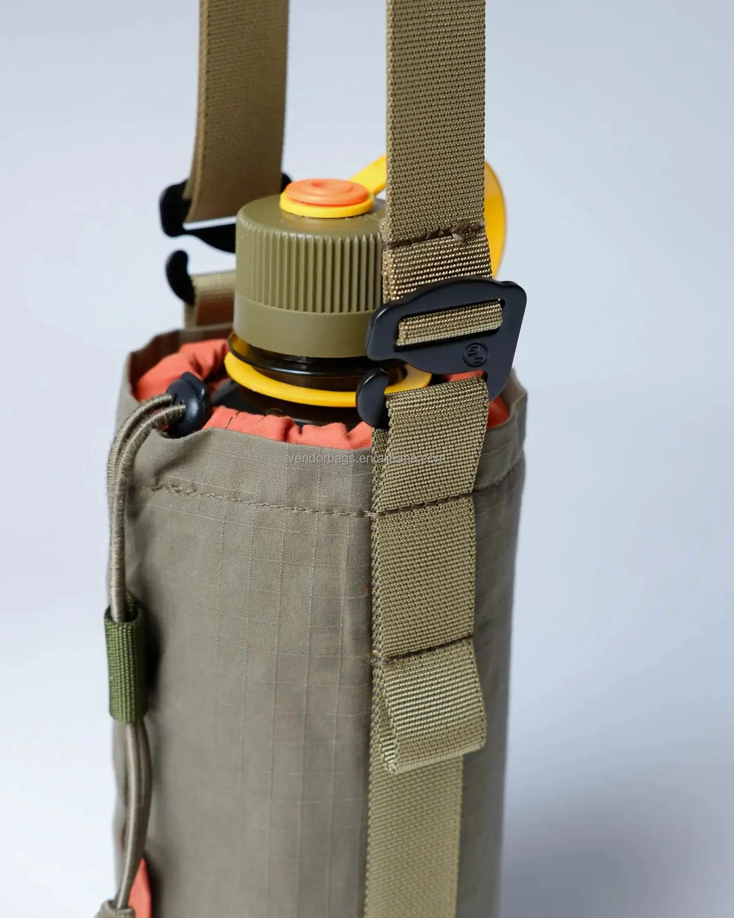 New Custom Nylon Crossbody Hydro Water Bottle Pouch Bag Zipper Tumbler ...