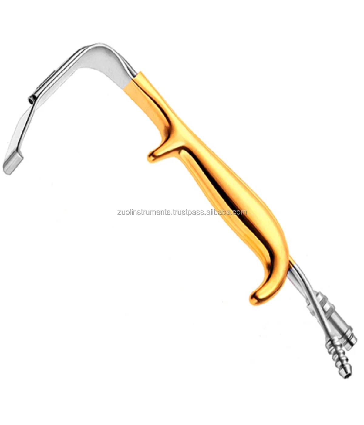 Tebbetts Fiber Optic Lighted Breast Retractor With Suction Tube Gold ...