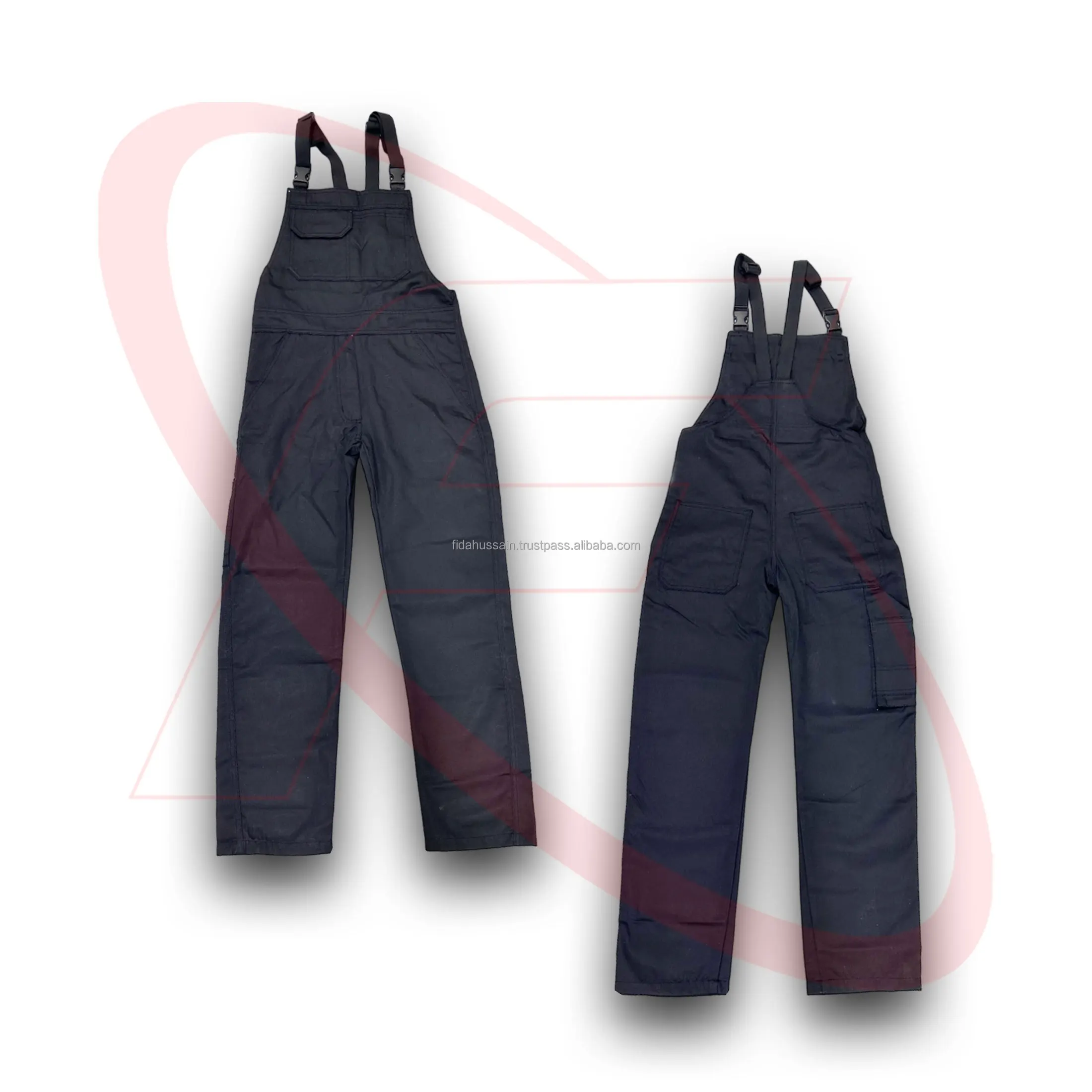 Work Wear Coverall Safety Working Bib Pants With Multiple Pockets ...