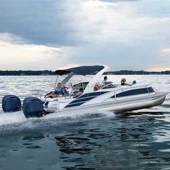 Customize Style And Size Aluminium Pontoon Boat Hull Rowing Boats - Buy ...