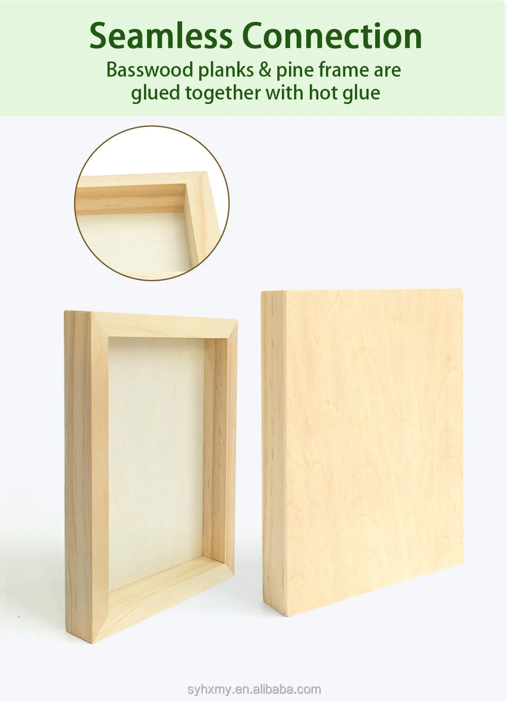 Different Sizes 7 Piece Combo Kit Unfinished Wooden Canvas Painting ...