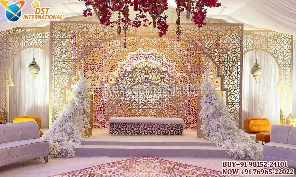 Moroccan Wedding Laser Cut Arch Mandap Moroccan Theme Metal Arches for ...