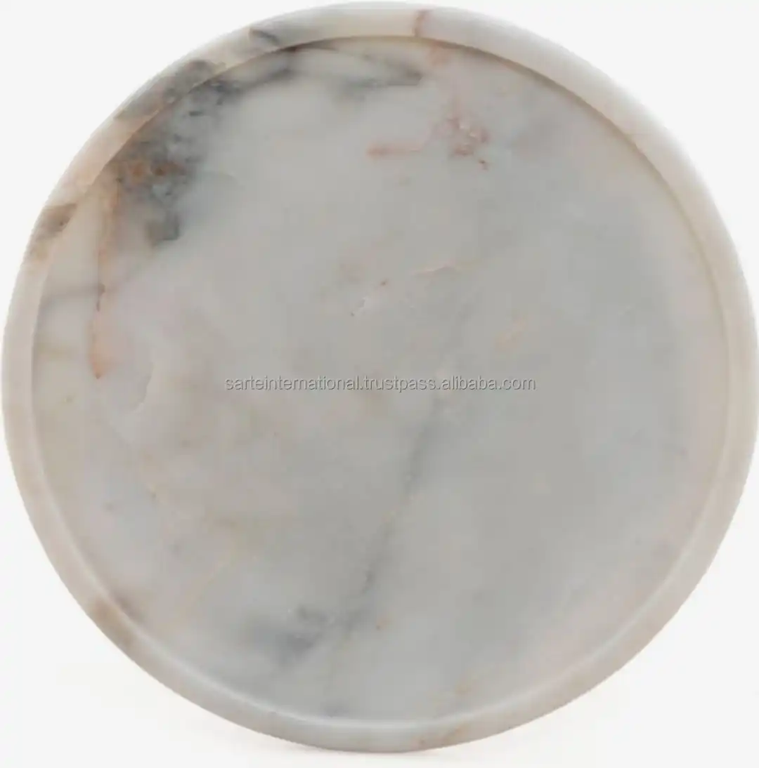 Round Marble Tray Charcuterie Board Marble Round Serving Tray ...