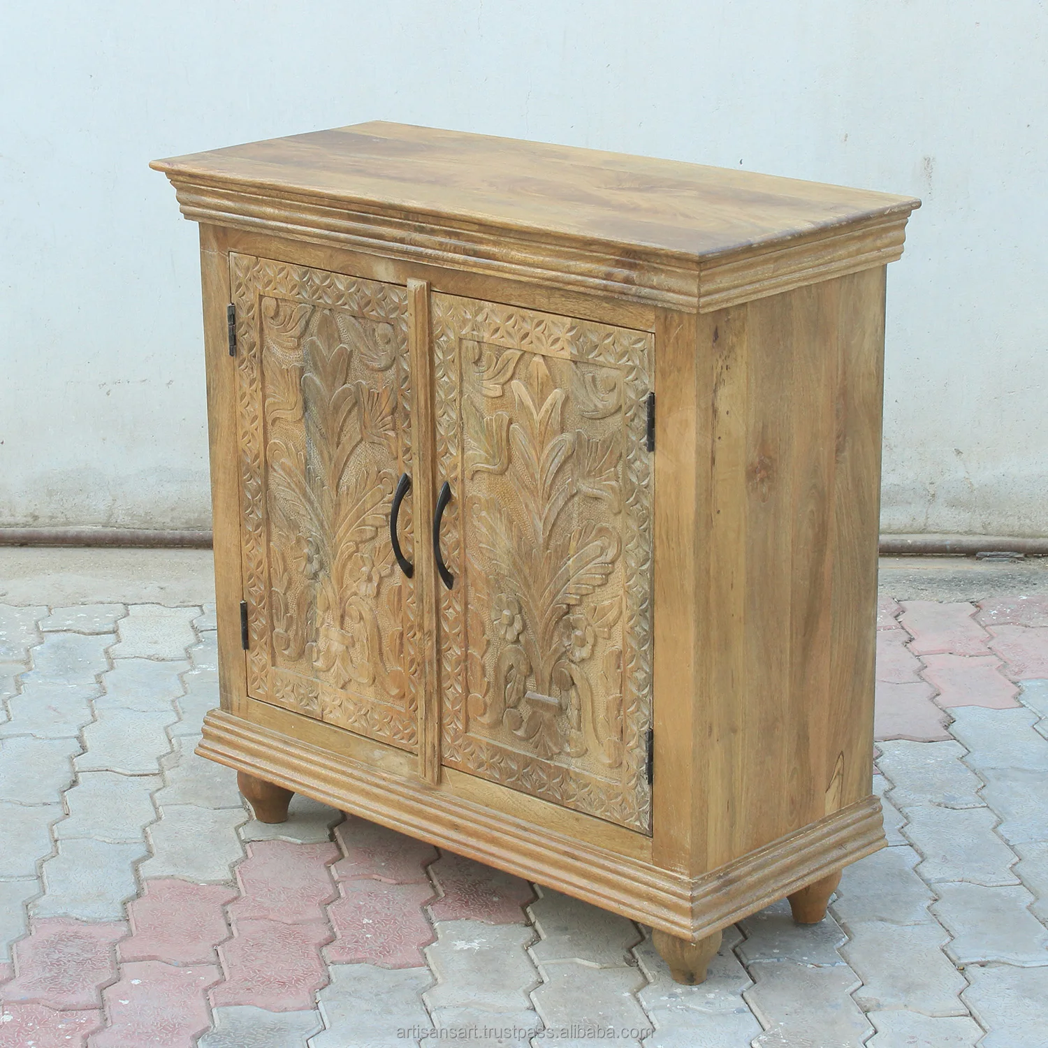 Wooden Distressed Carving Door Cabinet Vintage Rustic Carved Door ...