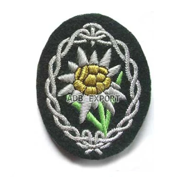 Ww2 German Gebirgsjager Edelweiss Sleeve Patch Handmade From Adb Export ...