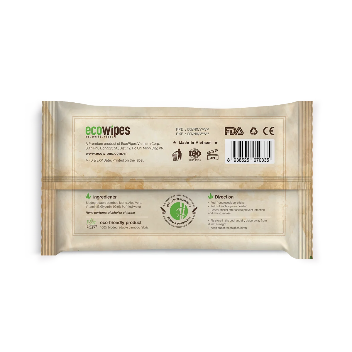 Eco Wipes 80pcs Eco-Friendly Biodegradable Non-Woven Daily Use ...