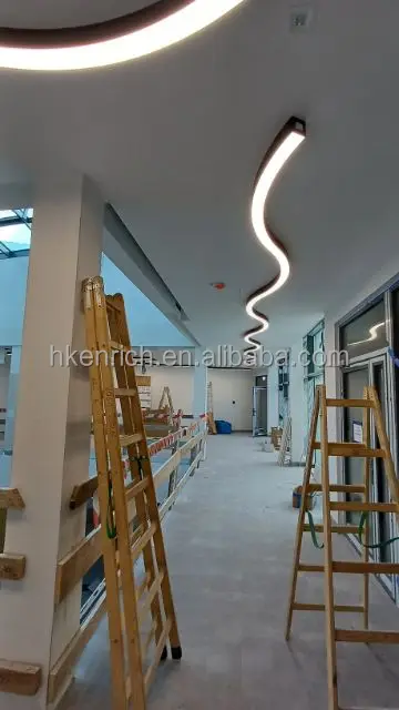 Curved Design S-Shaped LED Linear Light Aluminum Extruded Profile LED ...