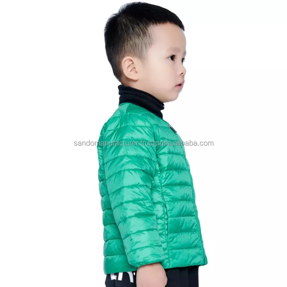 Kids Children Young Boy Lightweight Packable Hooded Winter Puffer ...