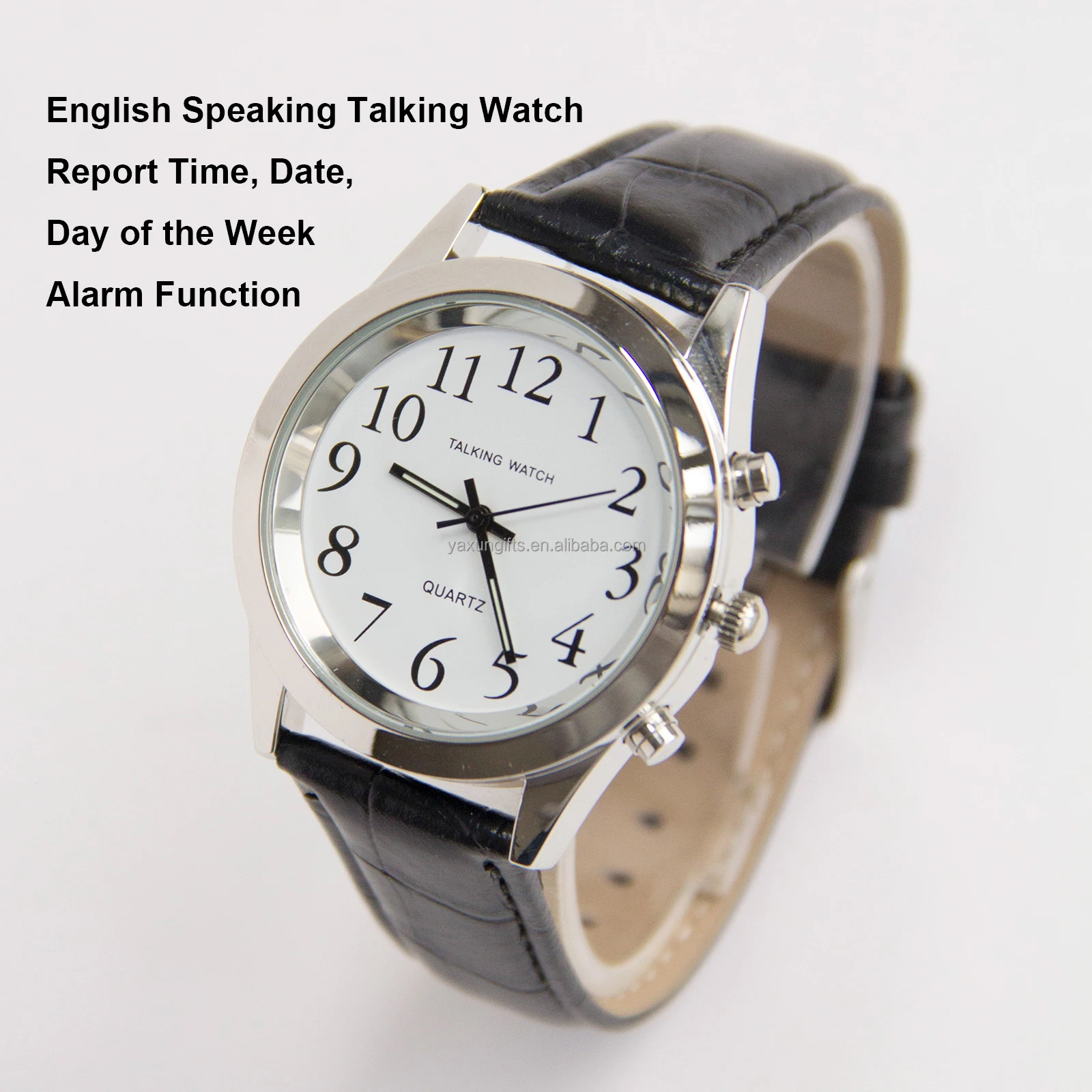 English Speaking Talking Watch for Blind Person Leather Strap ...