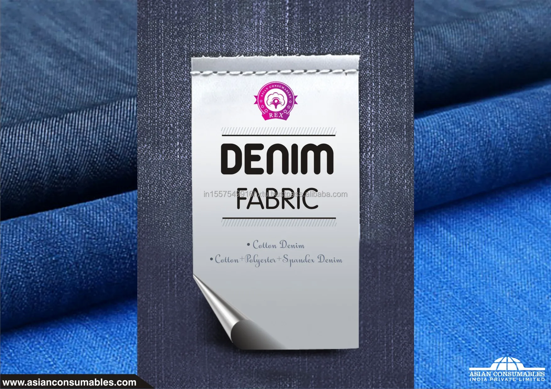 100% Denim Fabric With Premium Quality Cotton Dark Indigo Fabric At ...