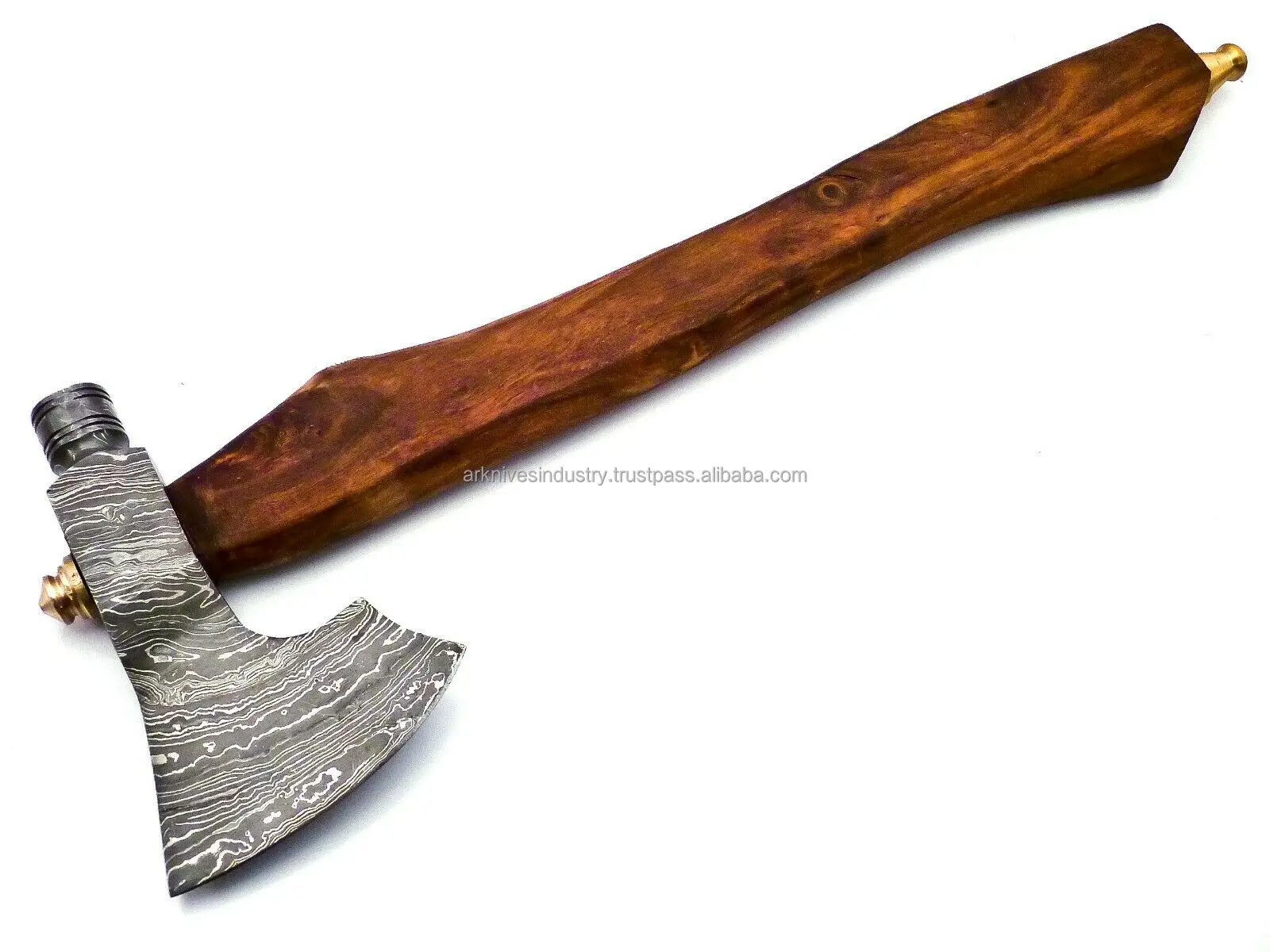 Handmade Custom Damascus Steel Tomahawk Industrial Grade Viking Axe ...