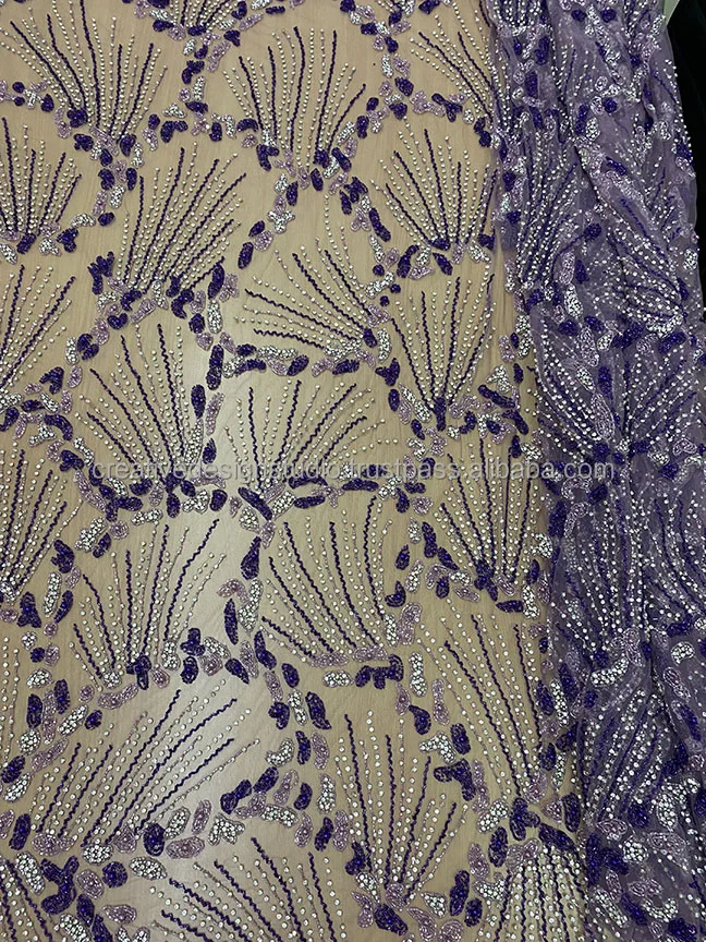 2022 New Lace Fabric Net Embroidered Beaded Bridal Lace Fabric Luxury ...