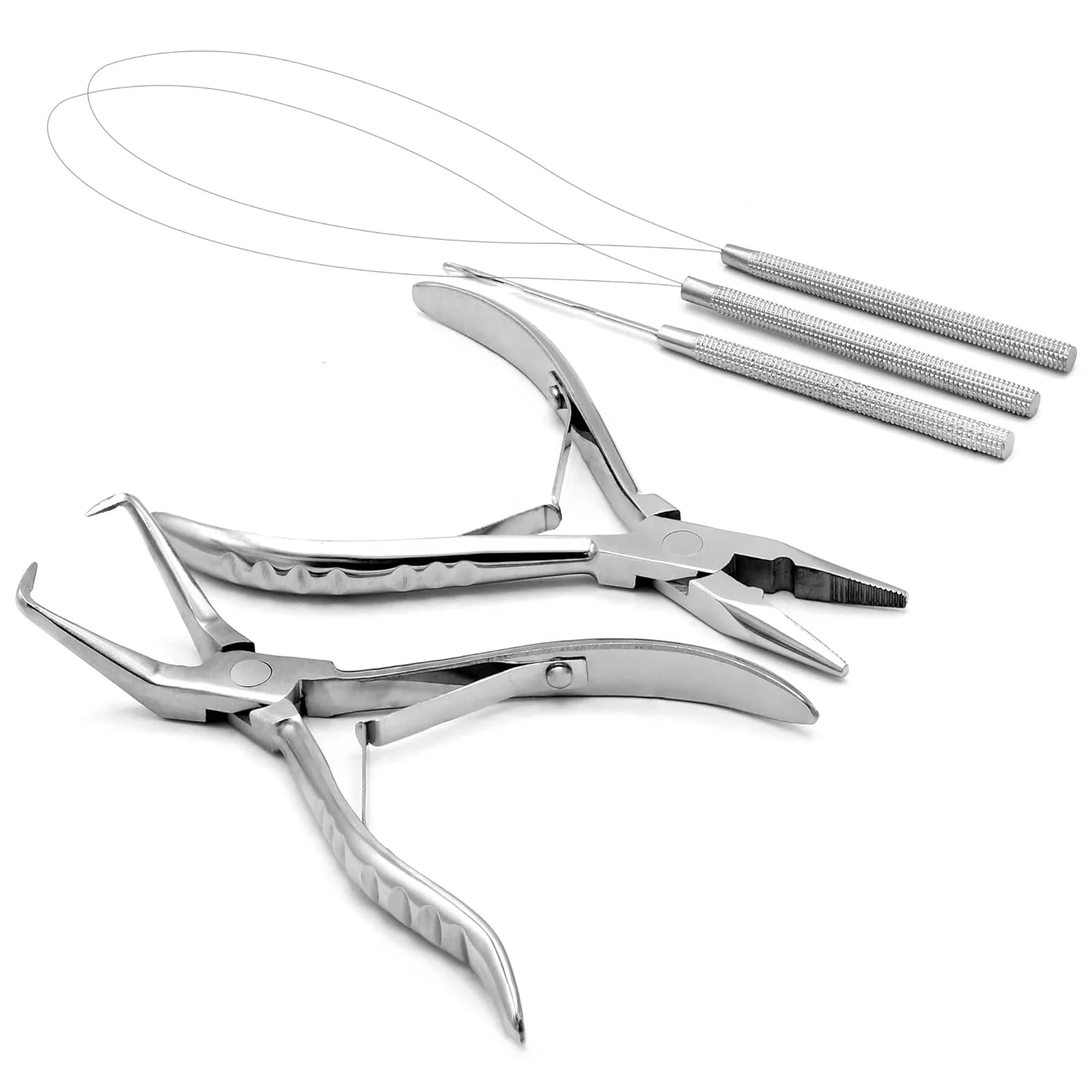 Professional Micro Ring Loop Needle Hair Extension Beading Tool Kit ...