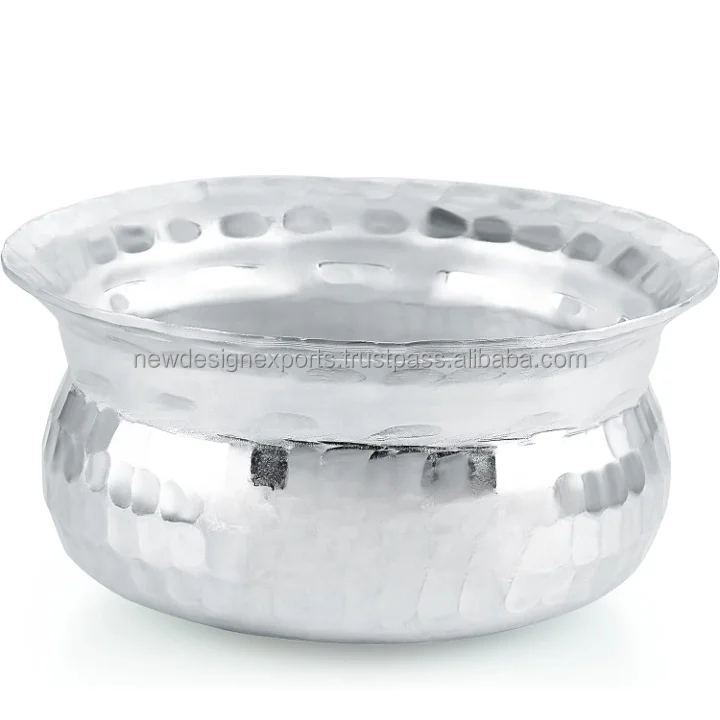 Aluminium Hammered Handi with Lid - Biryani Rice Cooking Pot