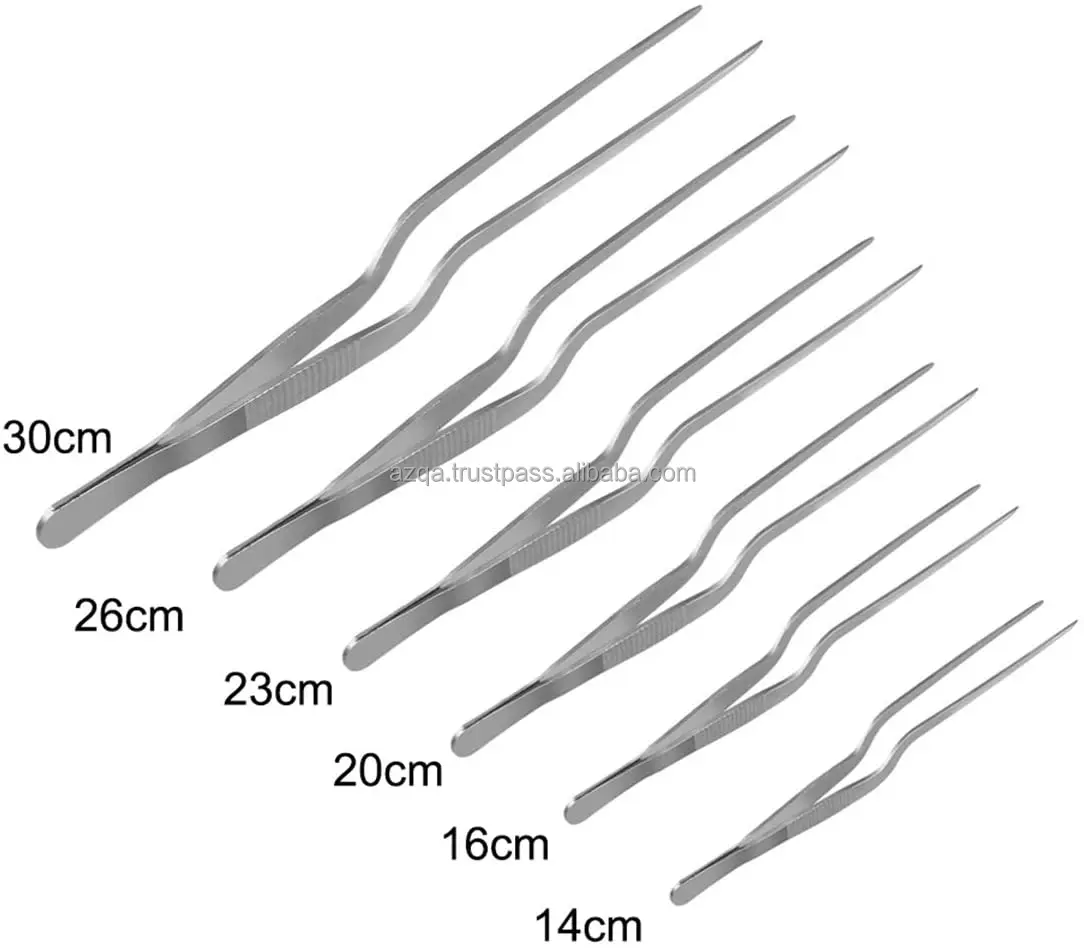 Grill Meat Picker Tweezers Curved Multifunctional Stainless Steel Food ...
