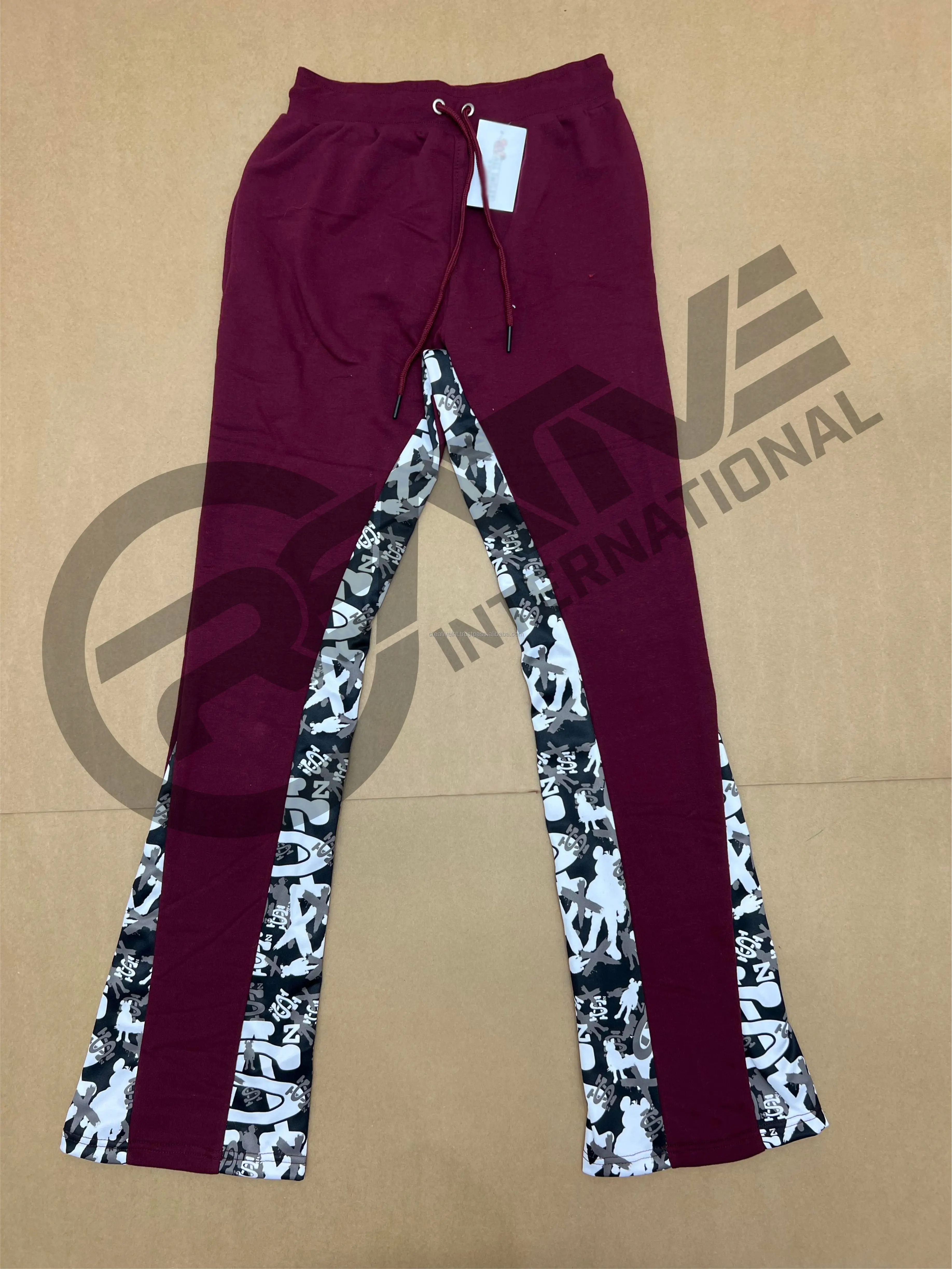 Custom Wholesale Jogger Sweat Flare Pants Stacked Flare Sweat Pants ...