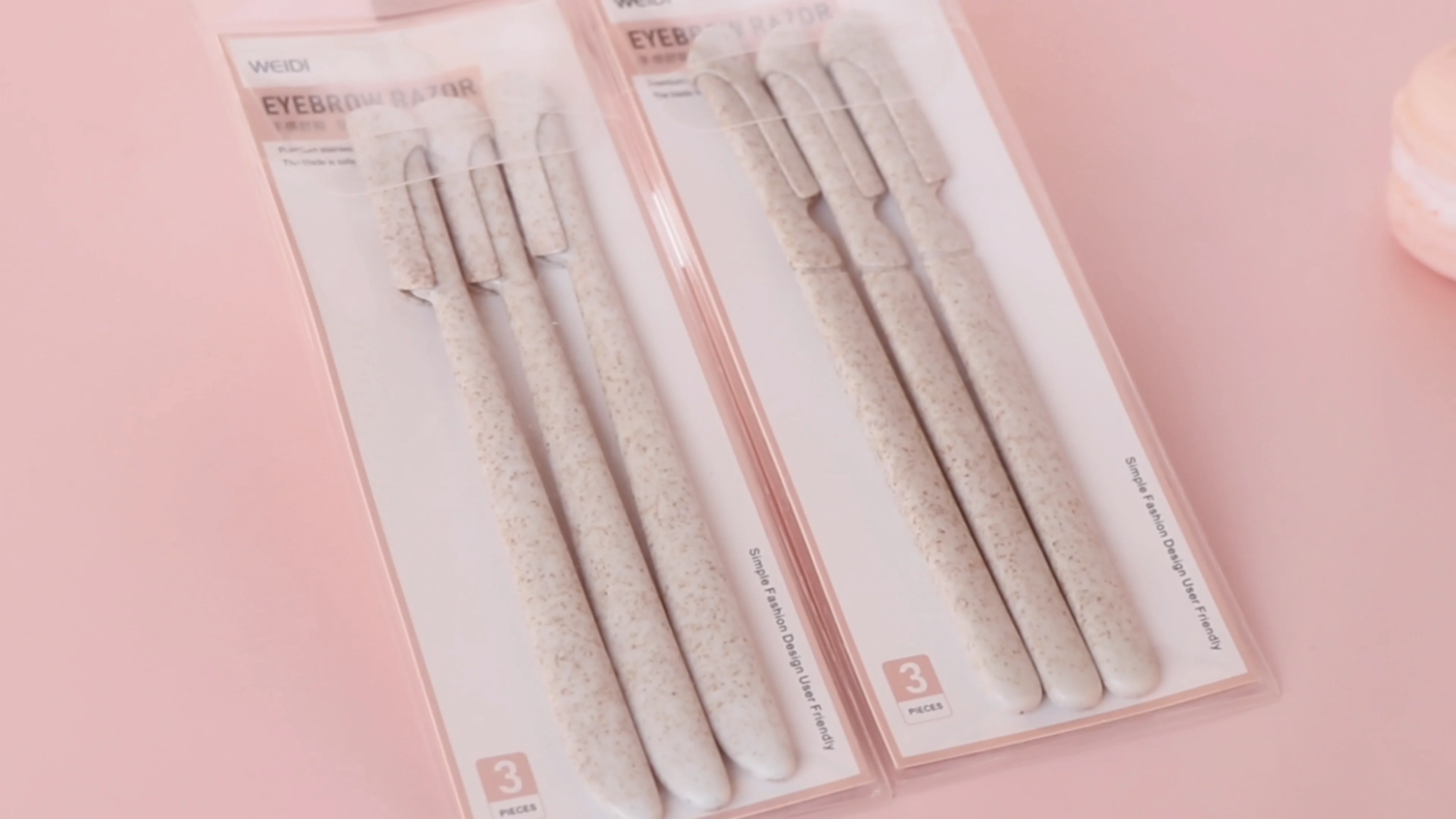 Eco-friendly Women Face Dermaplaning Tool Eyebrow Trimmer Wheat Straw ...