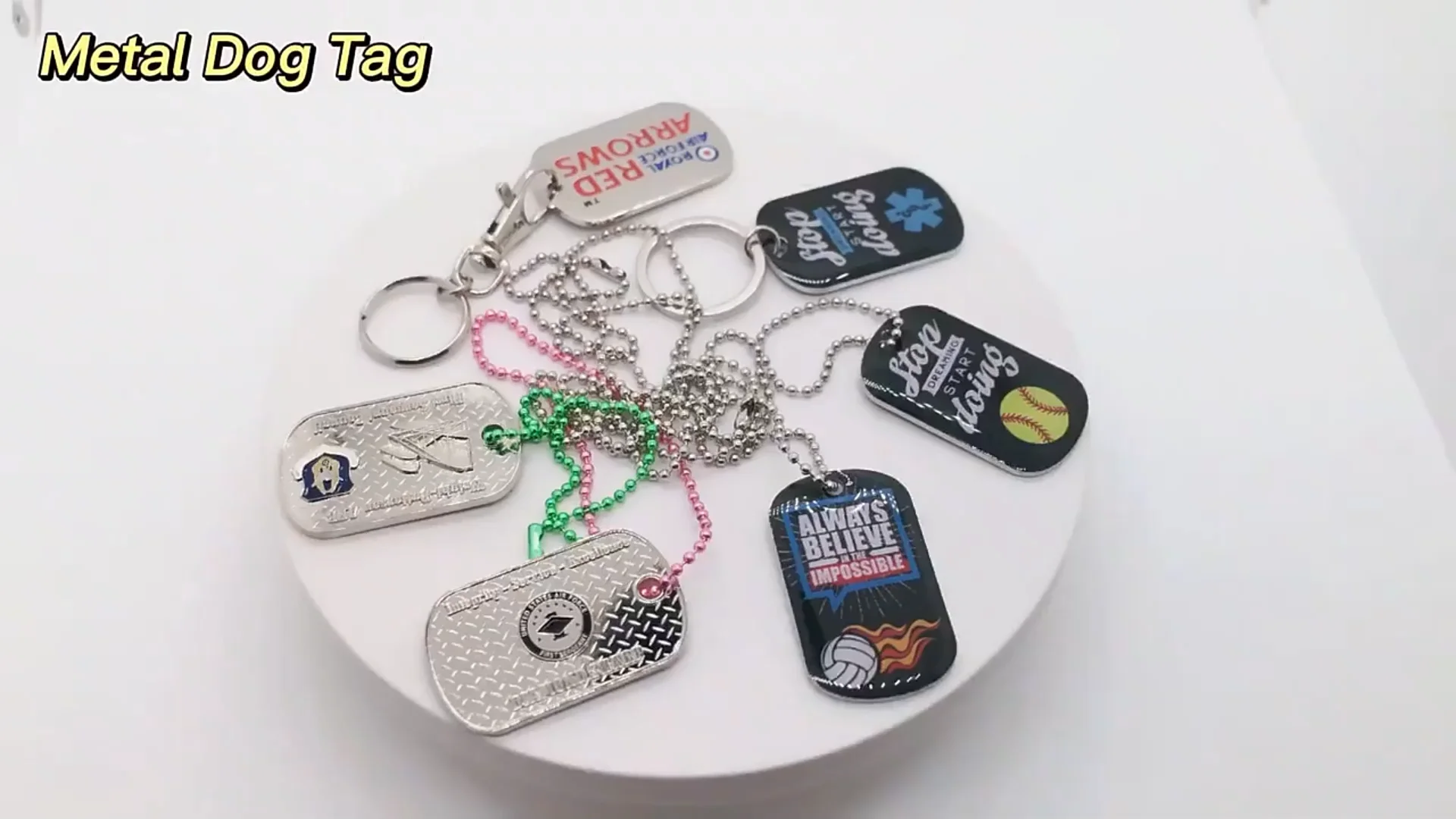 Custom Logo Metal Dog Tags Engraved Zinc Alloy Dog Tag Necklace Soft ...