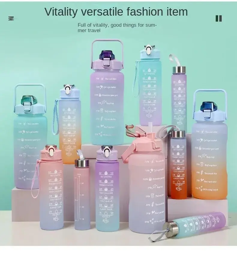 2l With Time Graduated Space Cup Gradient Water Cup High Capacity 3 ...