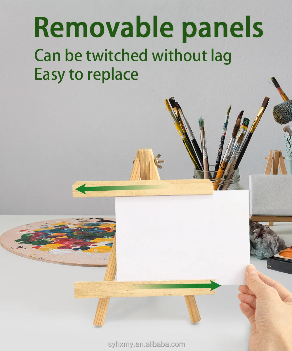 Small White Message Board Stand Blackboard Sign Wooden Easel for ...