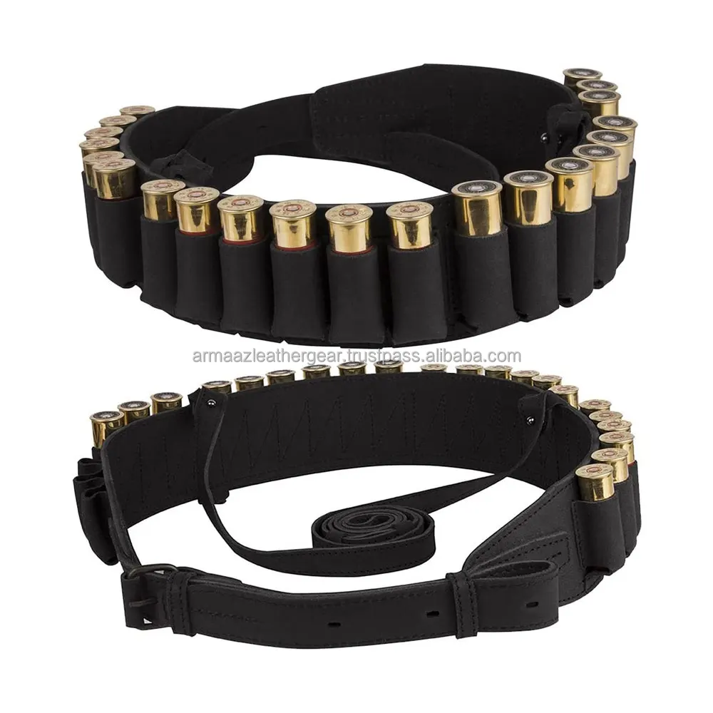 Shooting Gun Pure Leather Cartridge Belt Bullet Hunting Shooting ...