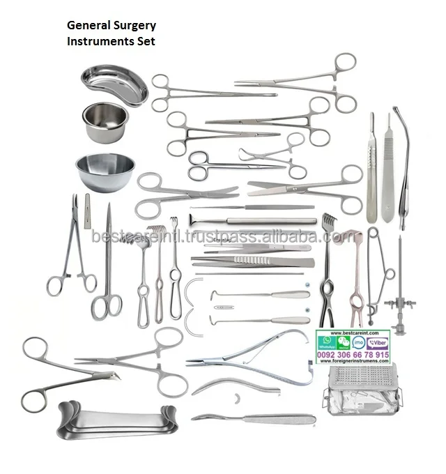 115 Pcs General Surgery Instruments - High Quality German Stainless Steel