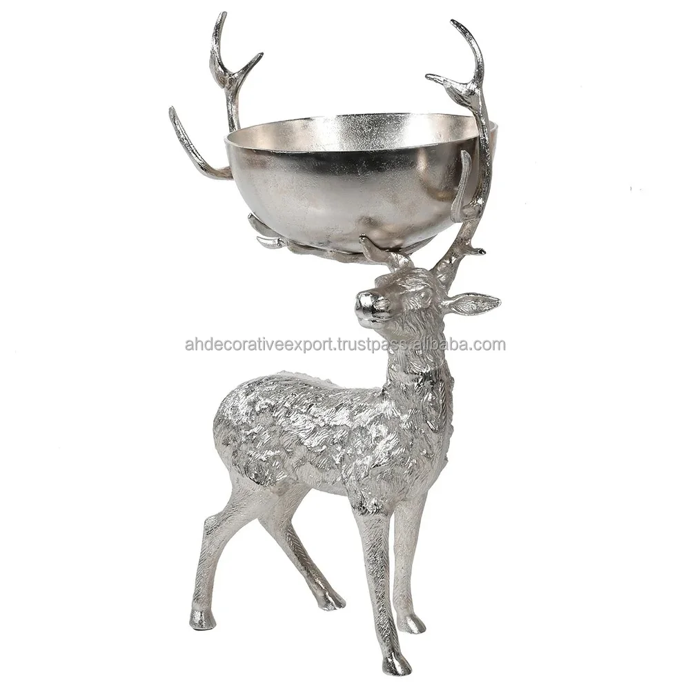 Silver Deer Head Aluminum Ice Bucket Red Wine Ice Grain Bucket Wine ...
