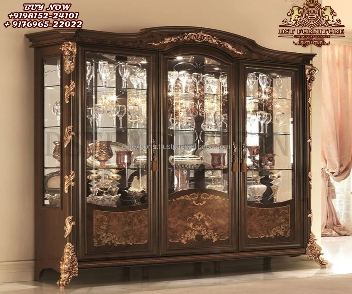 Luxurious Turkish Style Wine Display Cabinet For Home Teak Wood ...