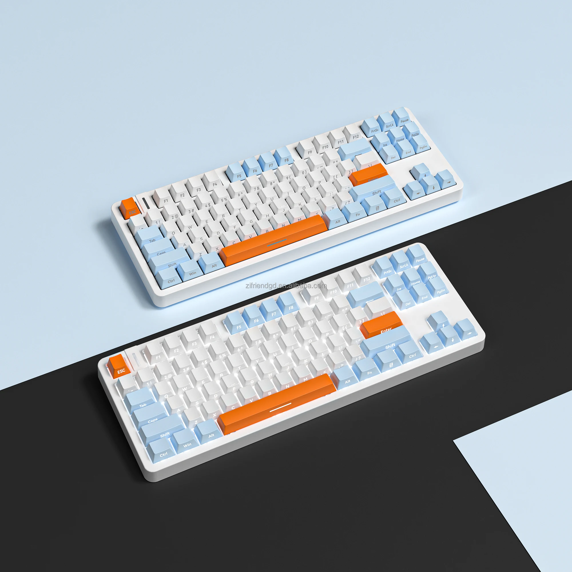 Zifriend G87 Customized Gaming Mechanical Keyboard Rgb Wireless Keyboard Hot-swappable - Buy ...