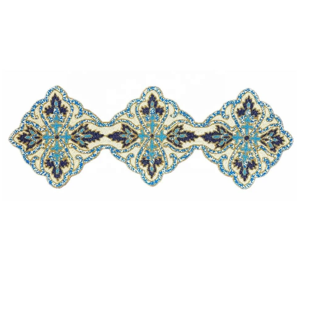 High Quality Glass Beaded Runner Table Rustic Buffet Runner Table ...