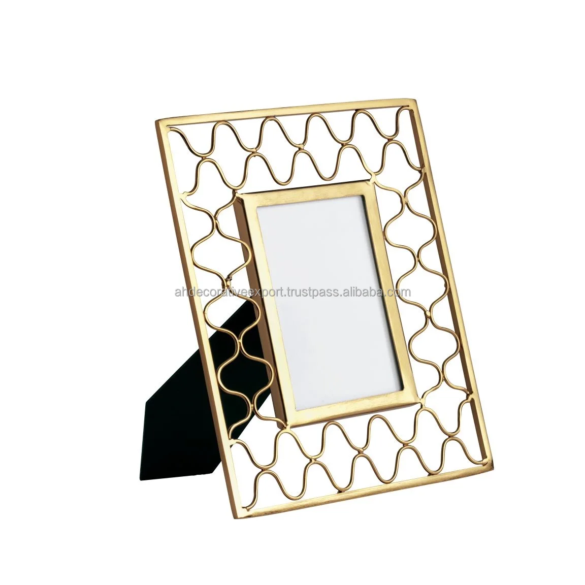 Modern Designing Metal Photo Frame Gold Finishing Wire Designing Border ...