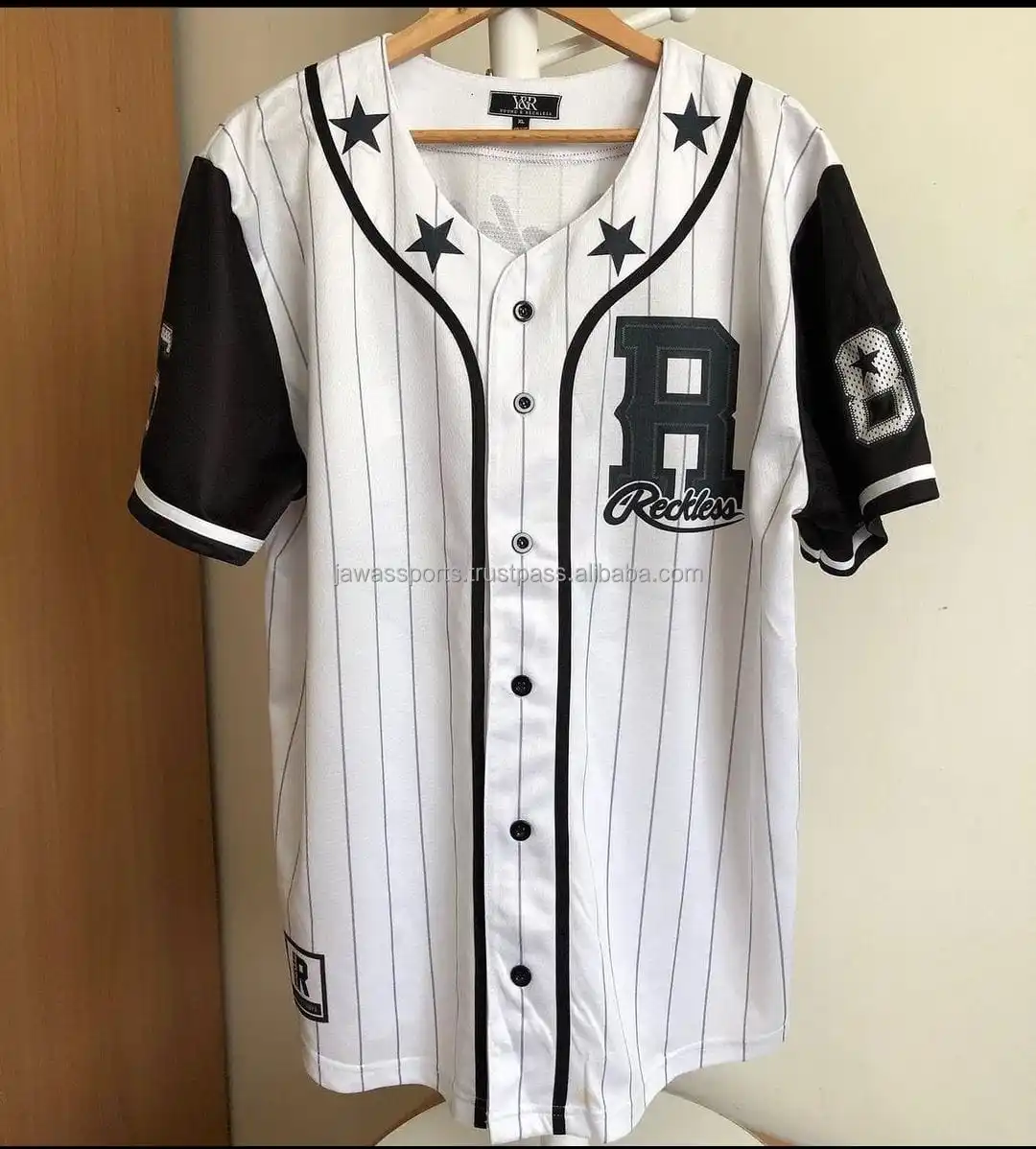 Custom Mesh Baseball Uniform Shirt Sublimation Design Men's Baseball ...