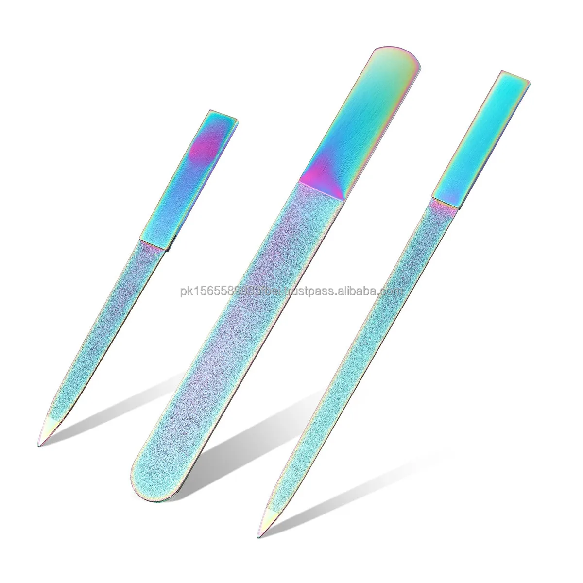 Oem Professional Stainless Steel Nail File With Inserts Grit 80 / 100 ...