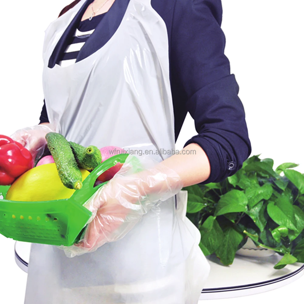 Single Use Apron for Kitchen Disposable Poly Apron Unisex Covers ...