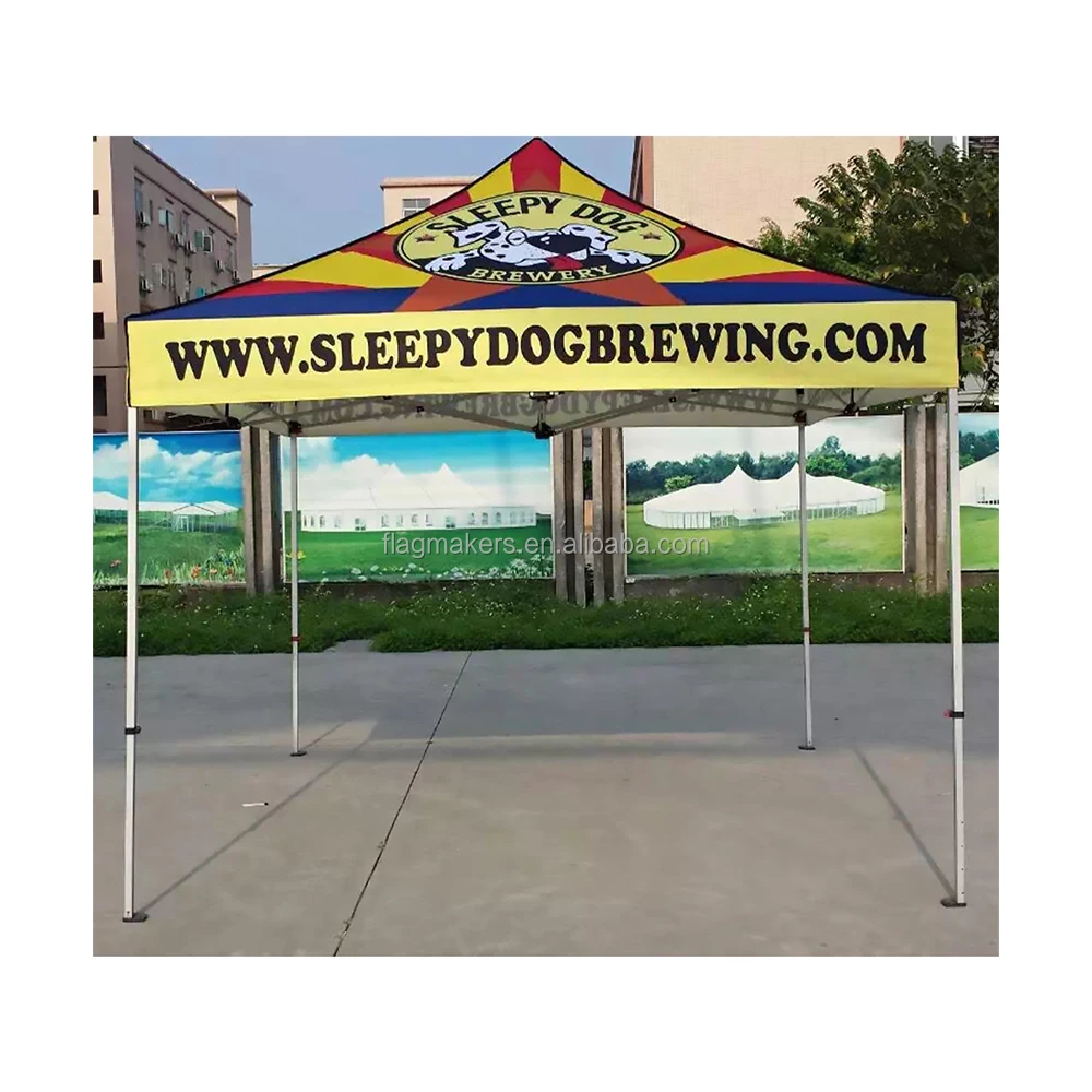 3x3 Custom 40mm Hexagon Aluminum Frame 600d Trade Show Advertising Tent ...