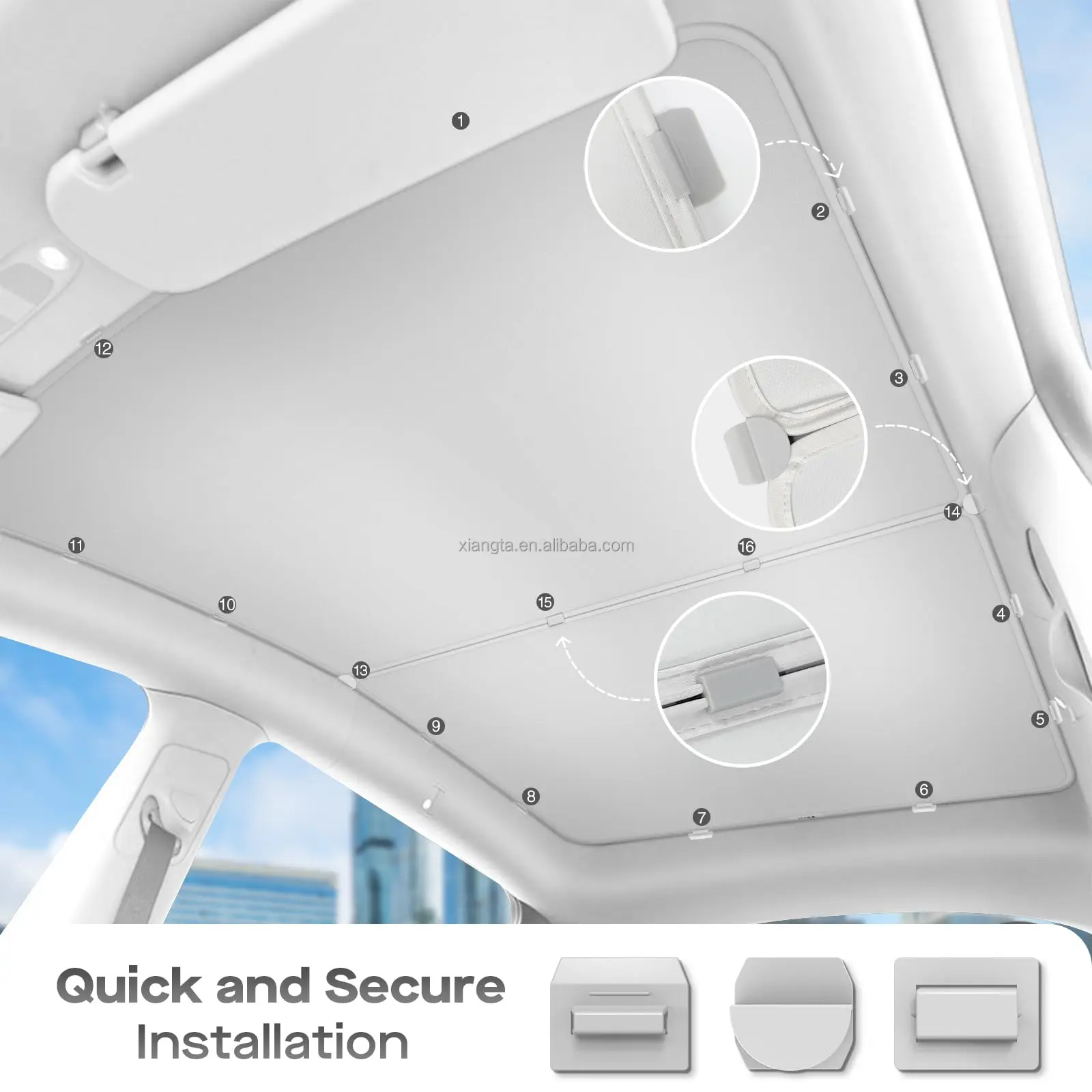 Car Interior Kits: Tesla Model Y Panorama Sunroof Retractable Sunshade ...