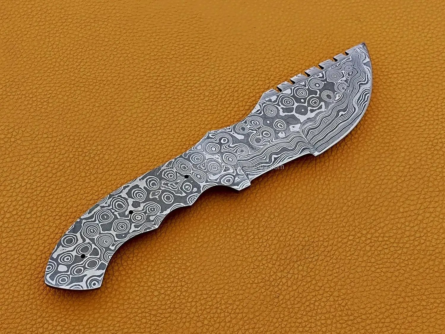 Handmade Damascus Steel Blank Blade Tracker Knife Full Tang Fixed Blade ...