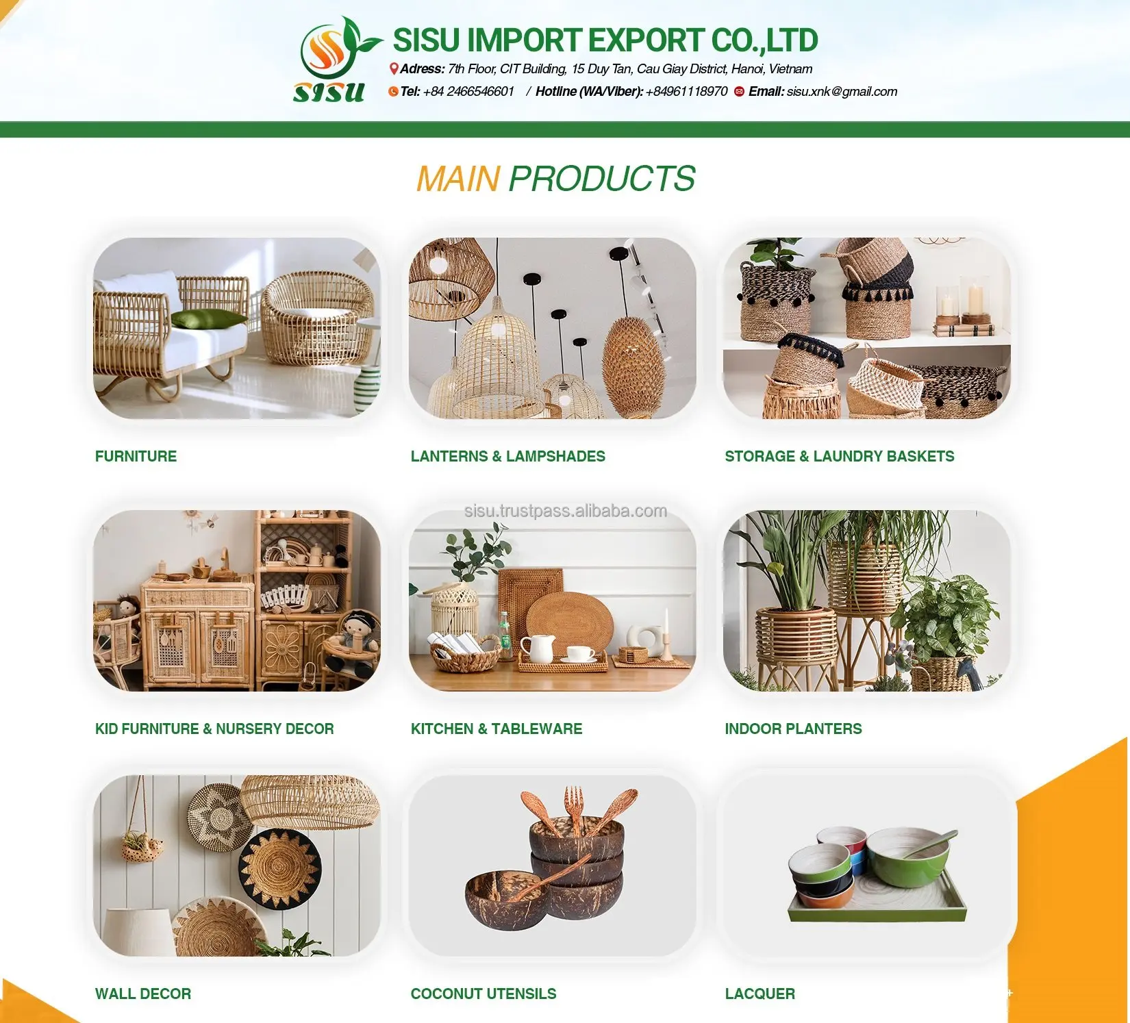 SISU FURNITURE Vintage Bohemian Round Handwoven Rattan Side Table ...