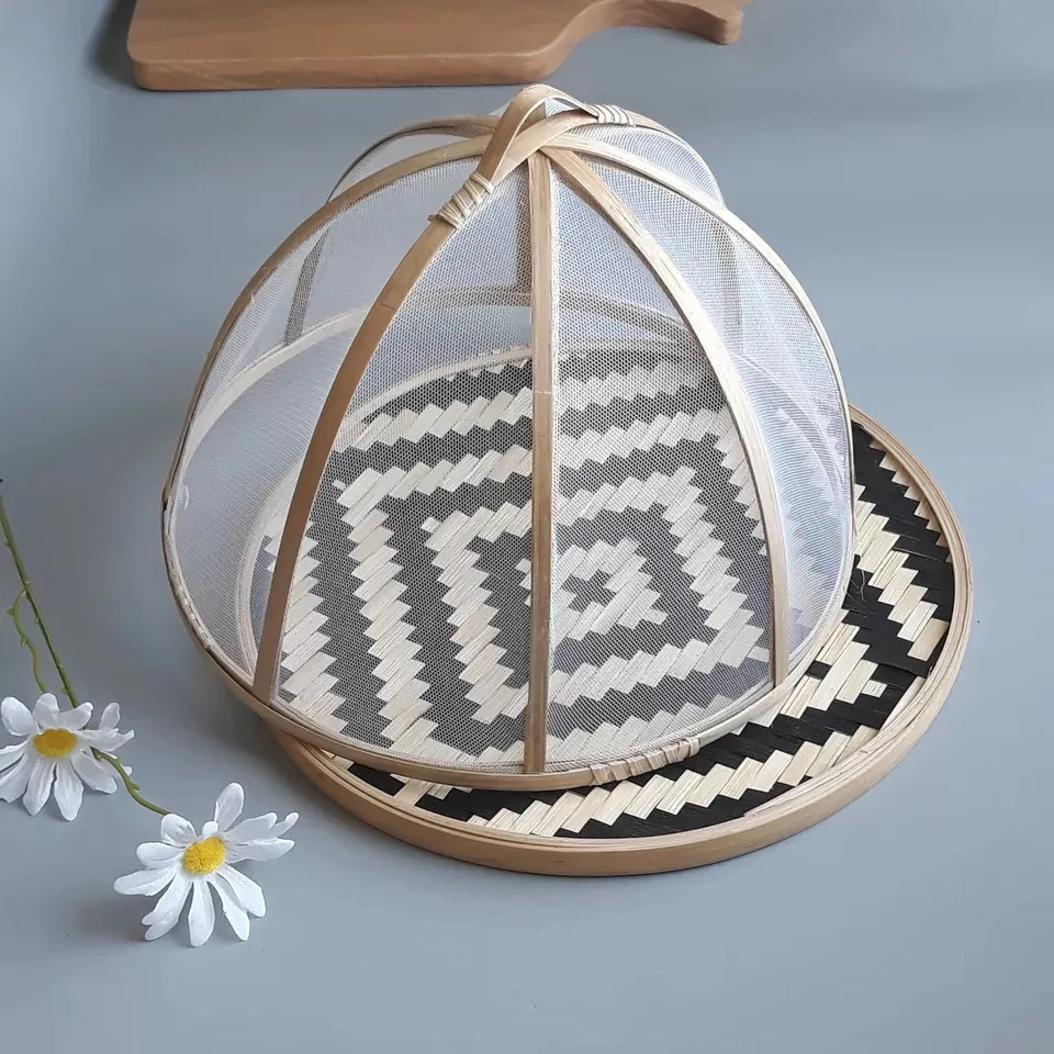 Bamboo Food Covers - Eco-Friendly Mesh Tents for Freshness