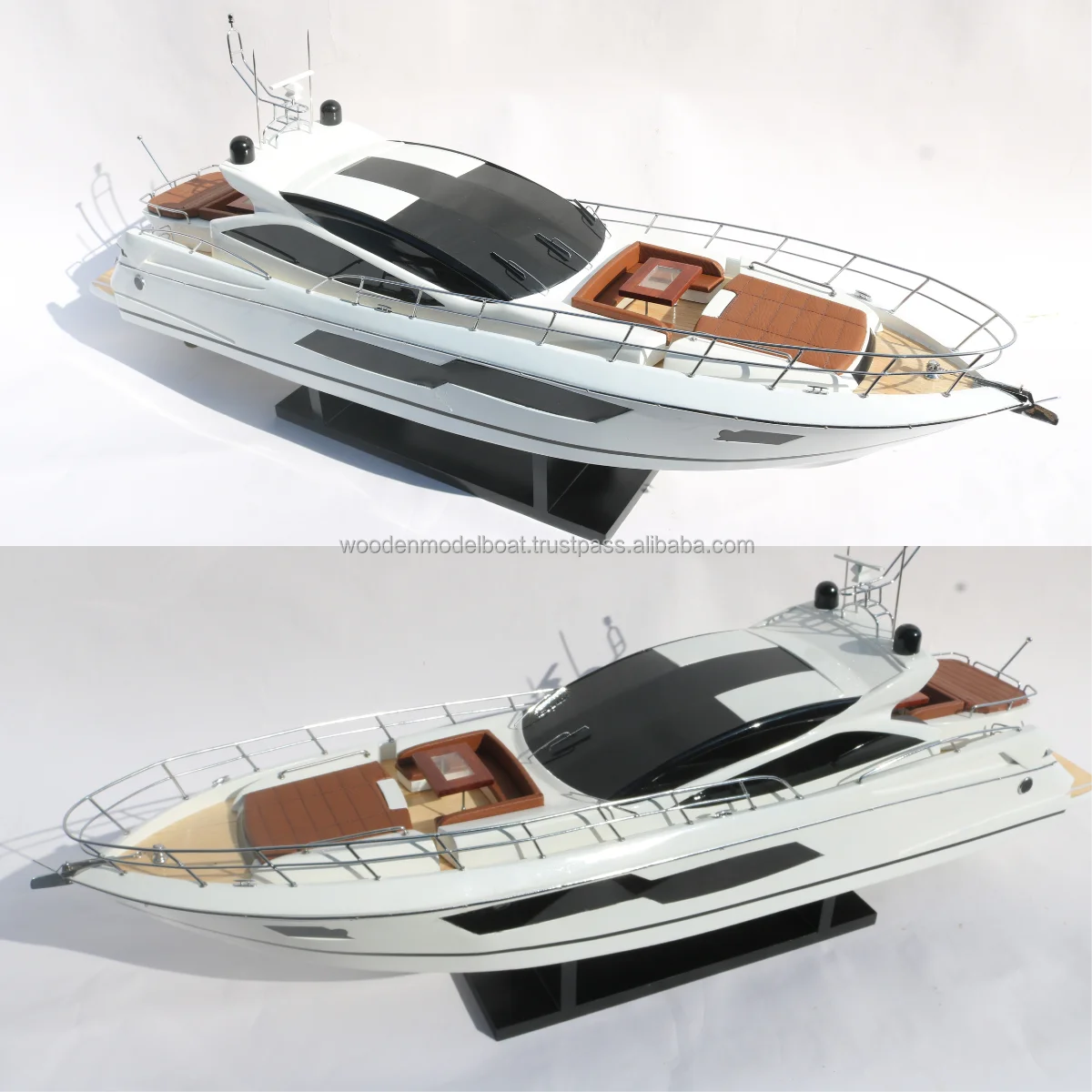 SUNSEEKER PREDATOR 80 Model Boat - Handmade Wooden Craft