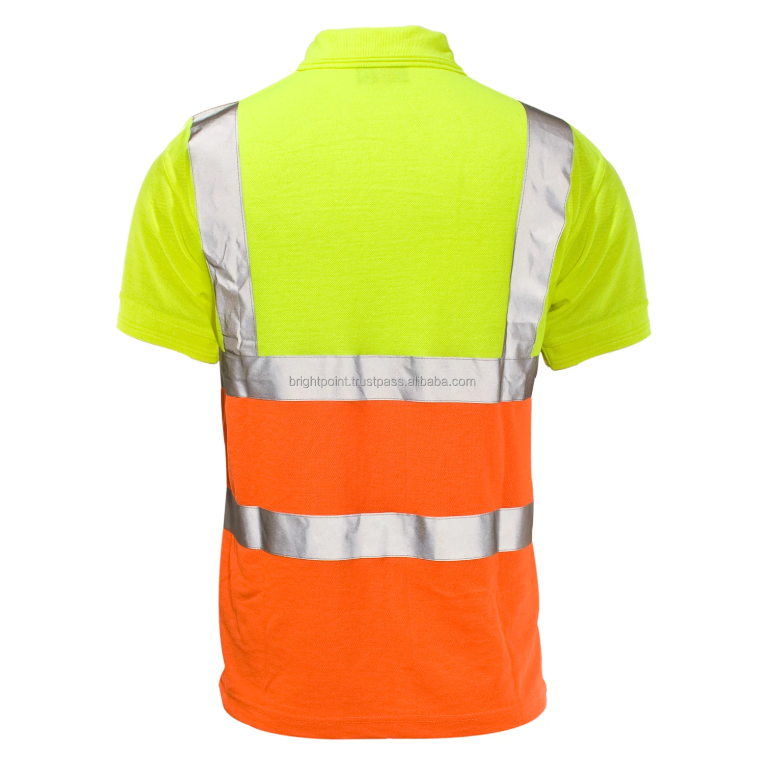 Hi Vis Work Polo Shirts Men Custom Reflective Stripes Safety Workwear ...