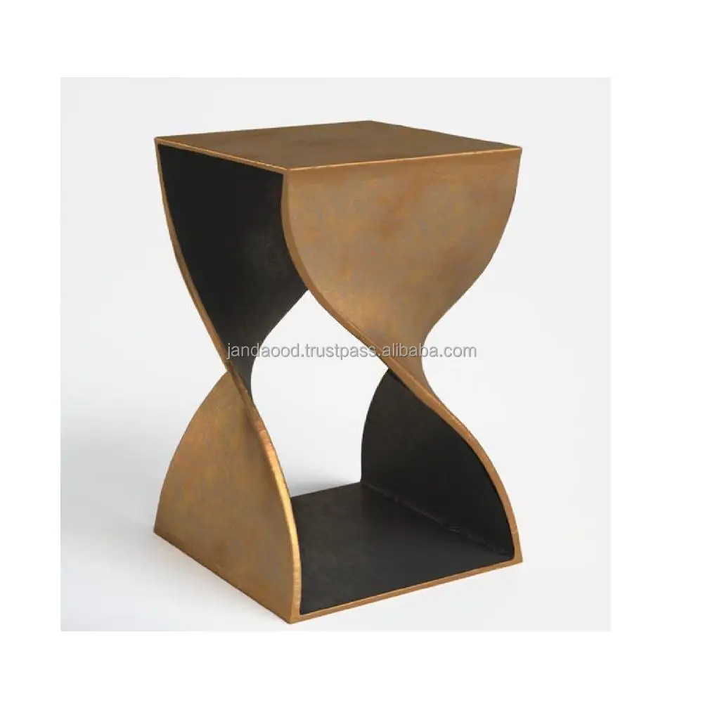 Modernism Design Two Ton Twist Side Table Aluminium With Black ...