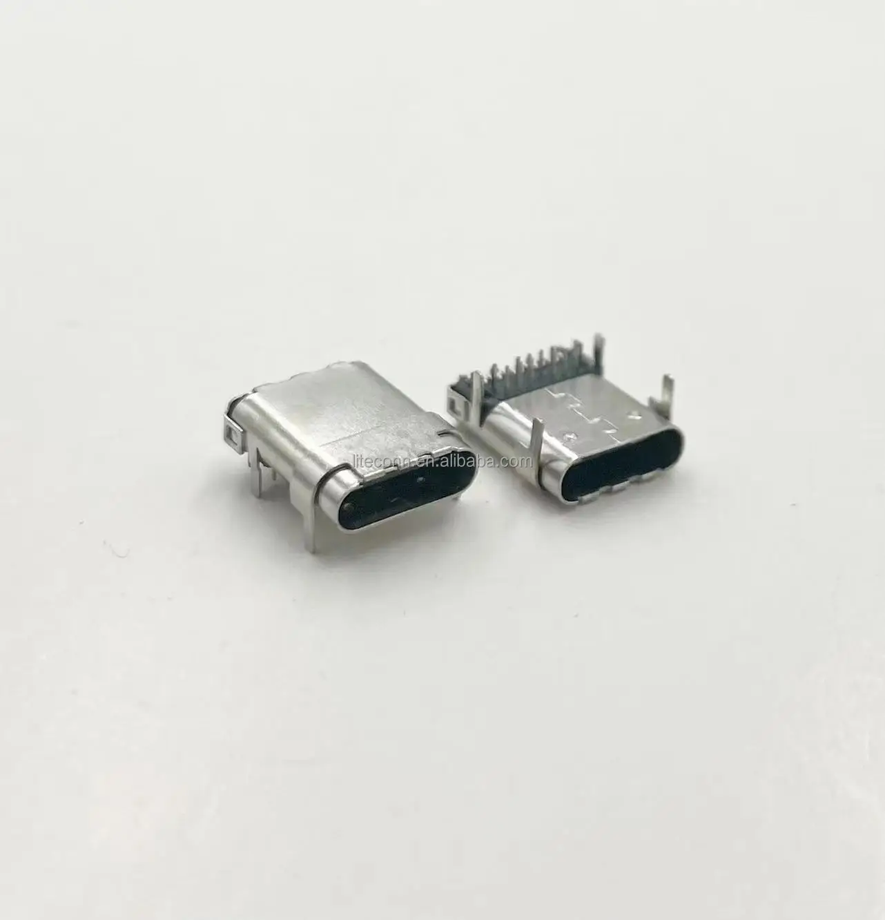 Type C Connector 24 Pin Smt Pcb Hybrid Mount Usb 3.1 Type C Gnd Shell ...