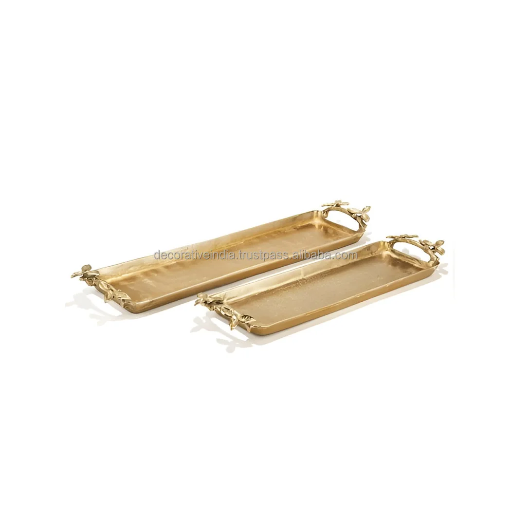 Modern Design Aluminium Metal Tray for Decorate Home Hotels Restaurant ...