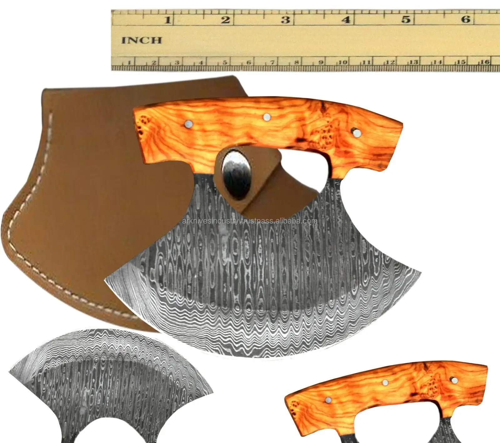 Damascus Ulu Knife Razer Charp Kitchen Knife Cleaver Knife For Used ...