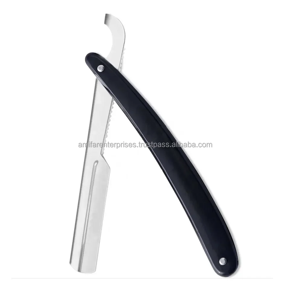 Manual Shaver Professional Straight Edge Stainless Steel Sharp Barber ...