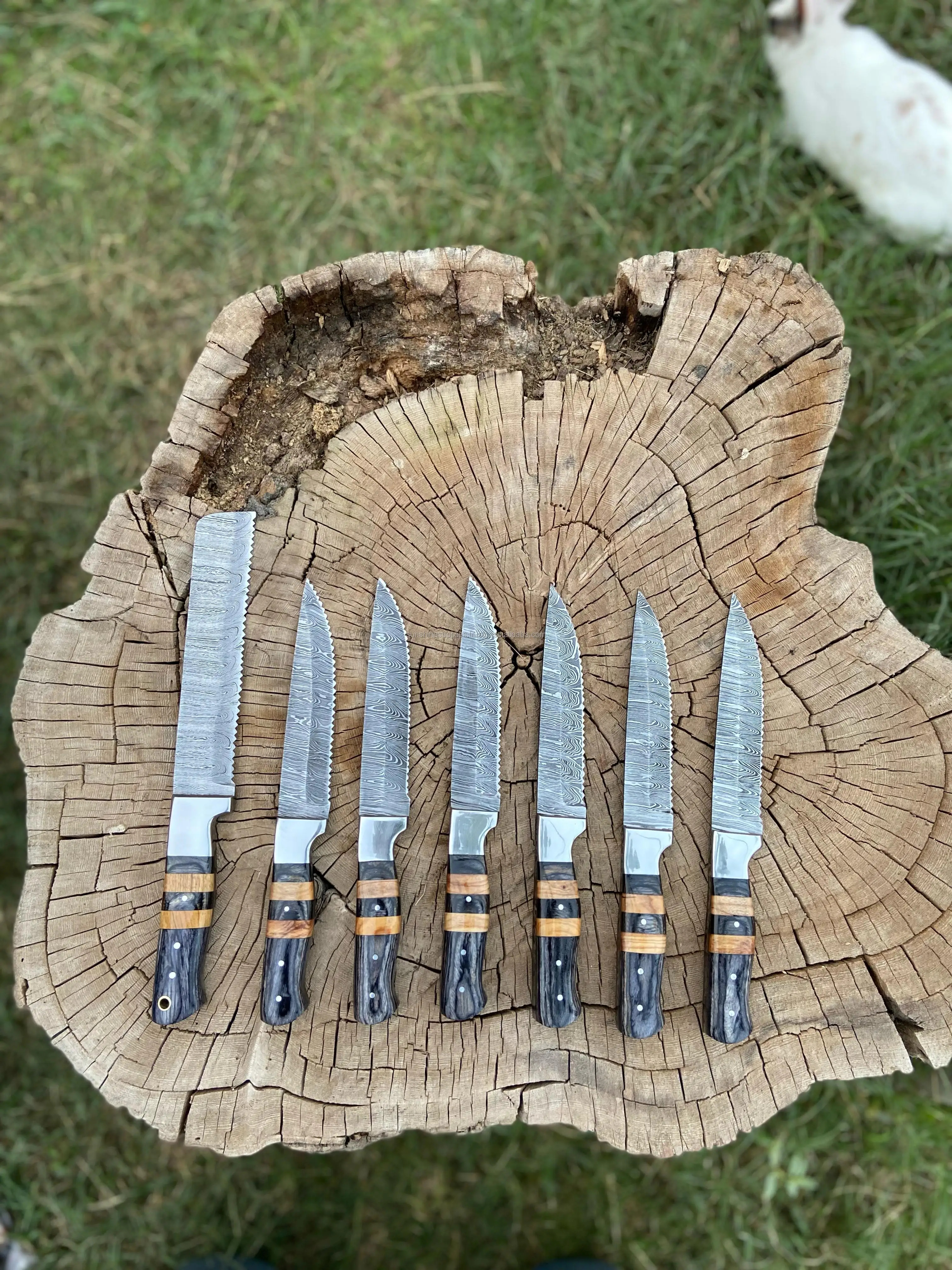 16\" Brisket Knife Damascus Steel Sheath Razor Sharp BBQ Meat Cutting ...